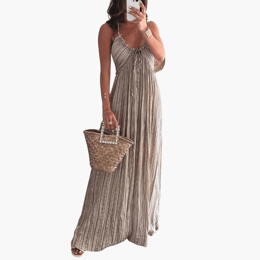 Women’s Boho Maxi Dress with Straps – Summer Dress for Leisure ...