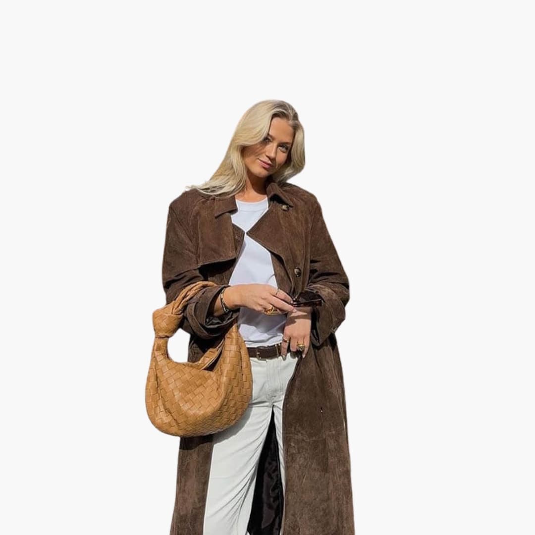 Women's Trench Coat with Notched Collar and Belt – Wilfred Smith