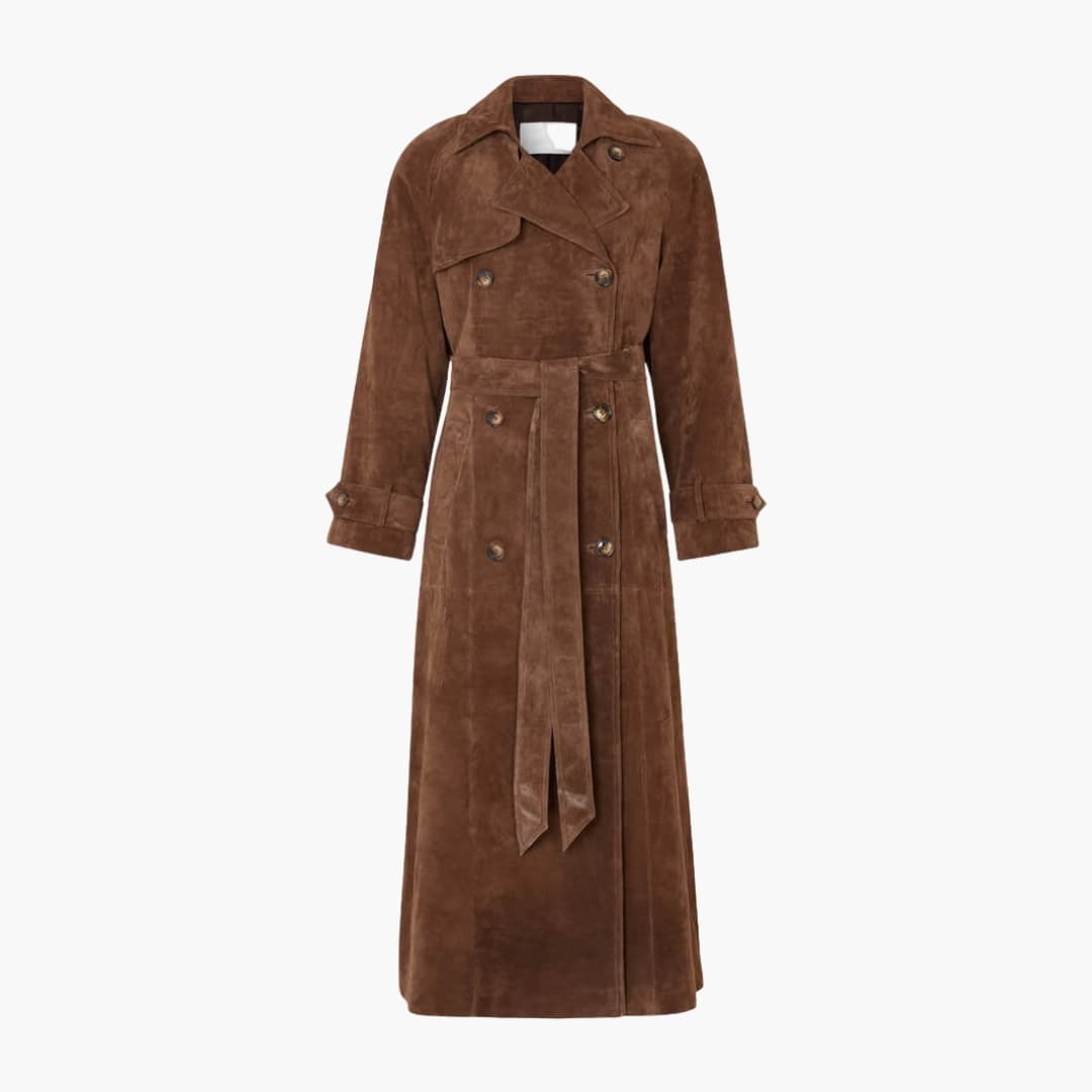 Women's Trench Coat with Notched Collar and Belt – Wilfred Smith